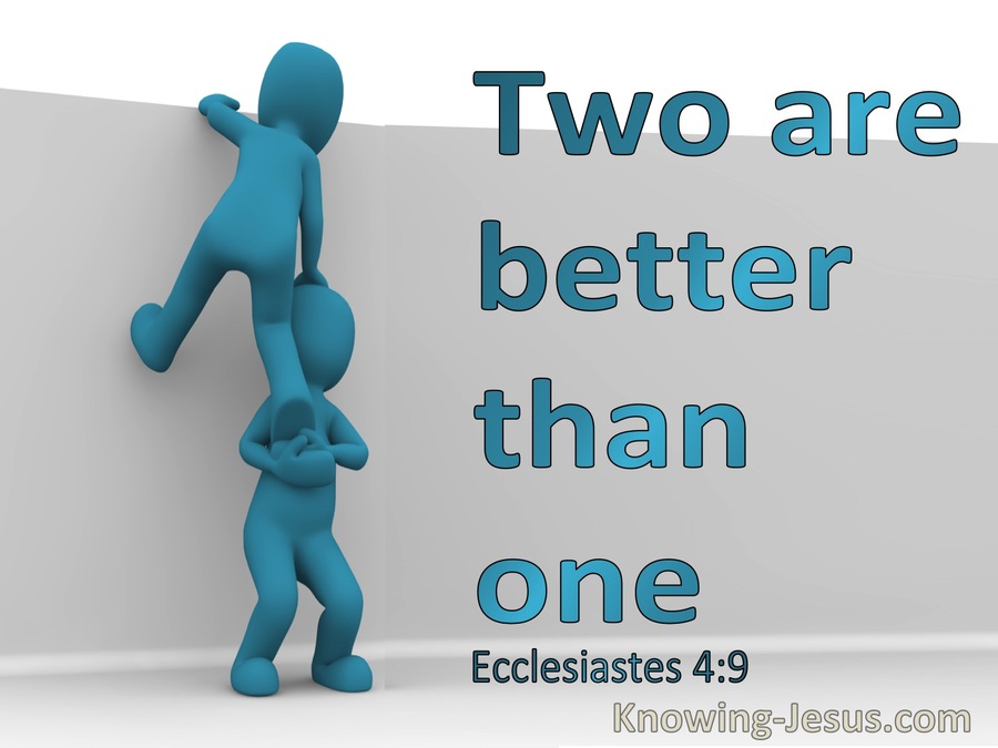 Ecclesiastes 4:9 Two Are Better Than One (aqua)